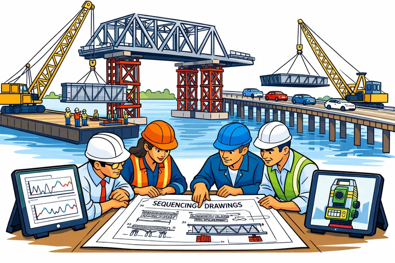 Secuenciación de Demolición y Montaje de Puentes
